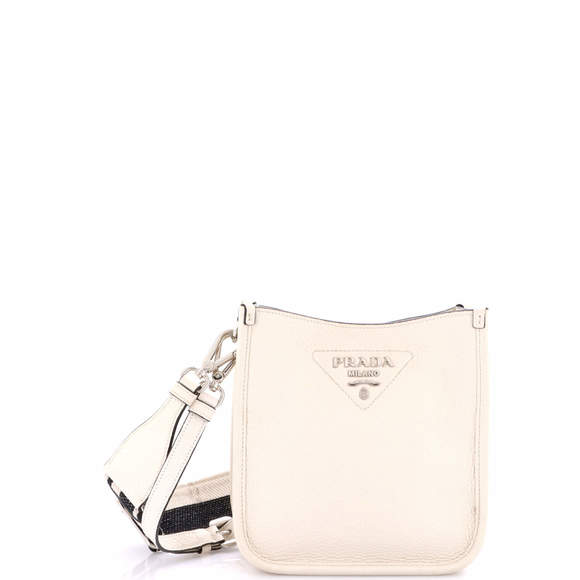 Prada | Bags | Prada Mini Logo Strap Crossbody Bag Vitello Daino | Poshmark